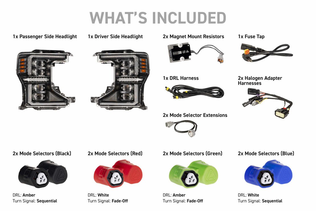 20-22 Ford Super Duty XB Evo Headlights | LF2-508